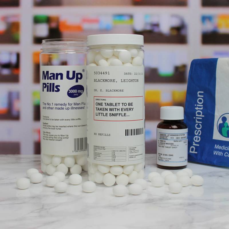 Personalised Man Up Pills | Funky Hampers