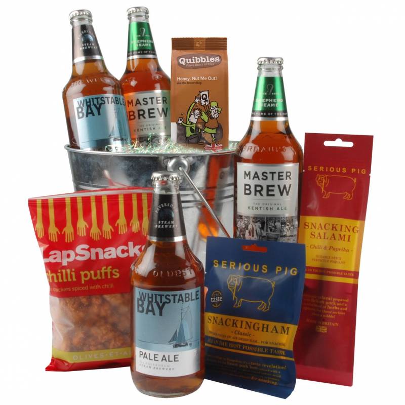 Bucket of Beer and Bar Snacks | Funky Hampers