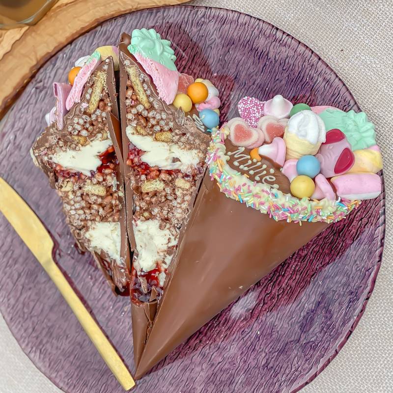 Fruity Sweets Fully Loaded Chocolate Ice Cream Cone | Funky Hampers